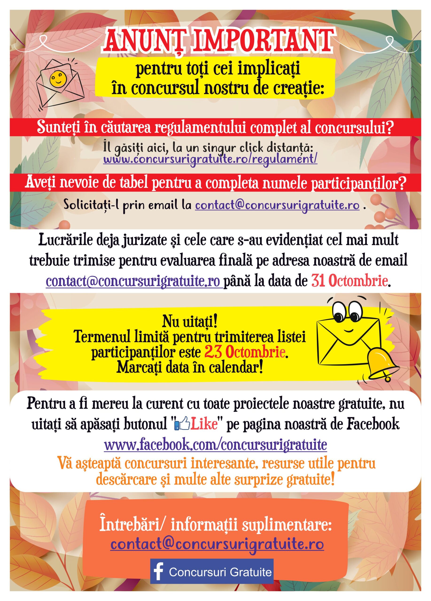 Concursuri - Concursuri Gratuite